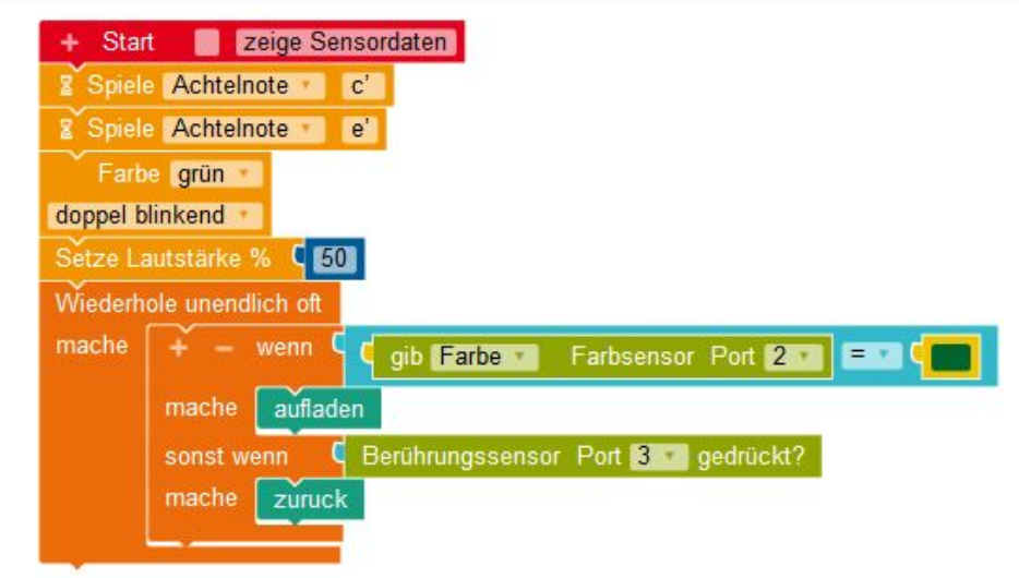 Bausteine – Programmieren von Robotern an Schulen